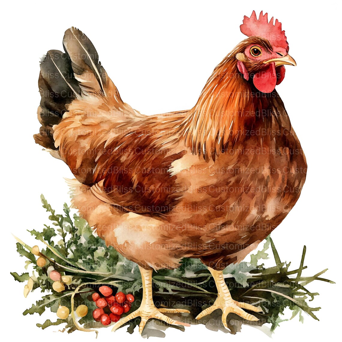 18 Hens Clipart, Chicken Clipart, Farm Animal Clipart, Farm Clipart ...