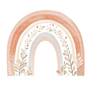 20 Pastel Boho Rainbows Clipart, Boho Clipart, High Quality Jpgs ...