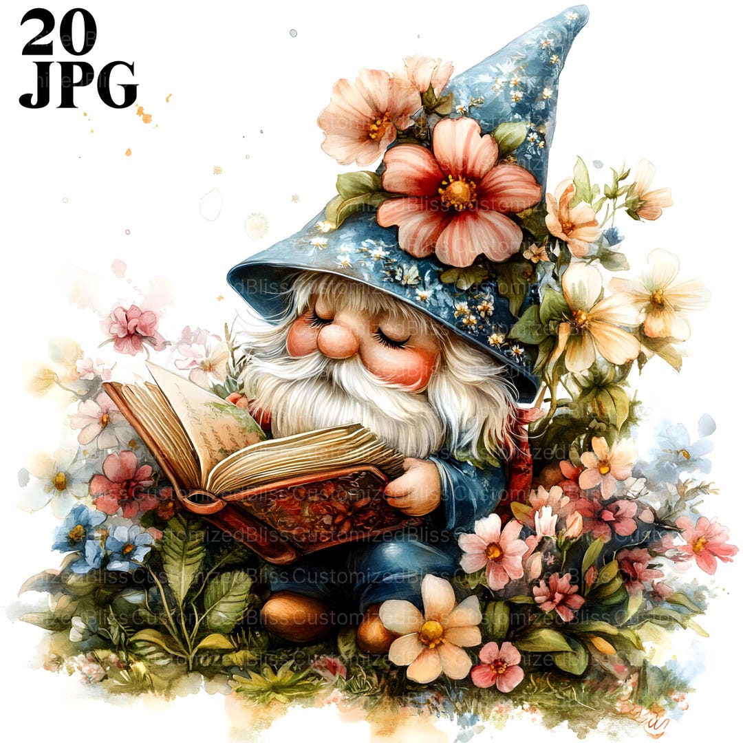 20 Spring Gnomes Clipart, Cute Gnome Clipart, Gnome Images, Spring ...