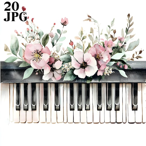 Keyboard Piano Clip Art - Etsy