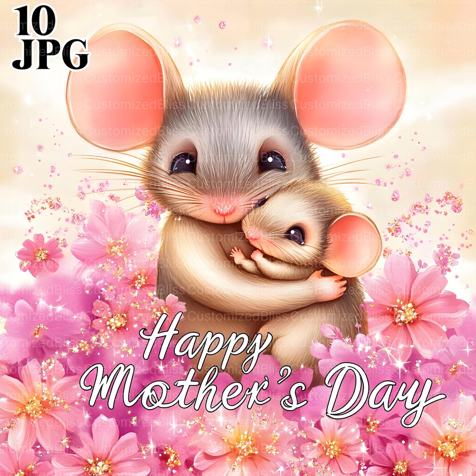 10 Cute Happy Mothers Day Clipart, Mouse Clipart, Mother Clipart, High ...