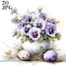 Pansies and Eggs for Easter Clipart Bundle, 20 High Quality Watercolor ...
