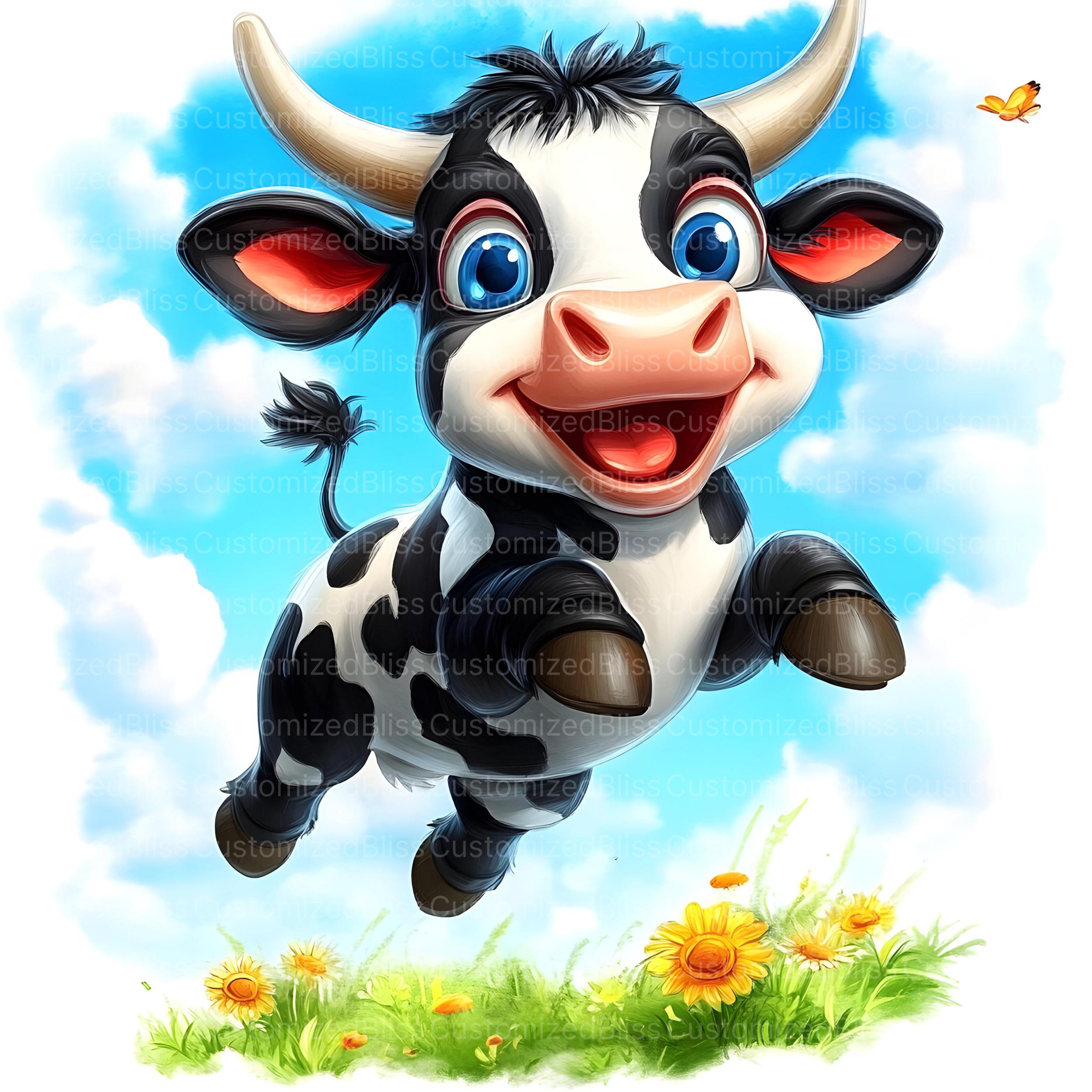 15 Cute Cow Clipart, Cow Graphics, Cow Printables, Watercolor Cow, Farm ...