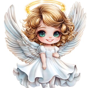 16 Cute Scandi Angel Clipart, Watercolor Angel, Nursery Clipart, High ...