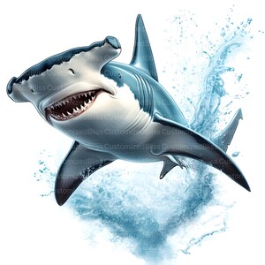 13 Hammerhead Shark Clipart Bundle, Shark Clipart, Sea Life Clipart ...