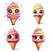 Cute Ice Cream Cone Clipart, 15 High Quality Jpgs, Kawaii Ice Cream ...