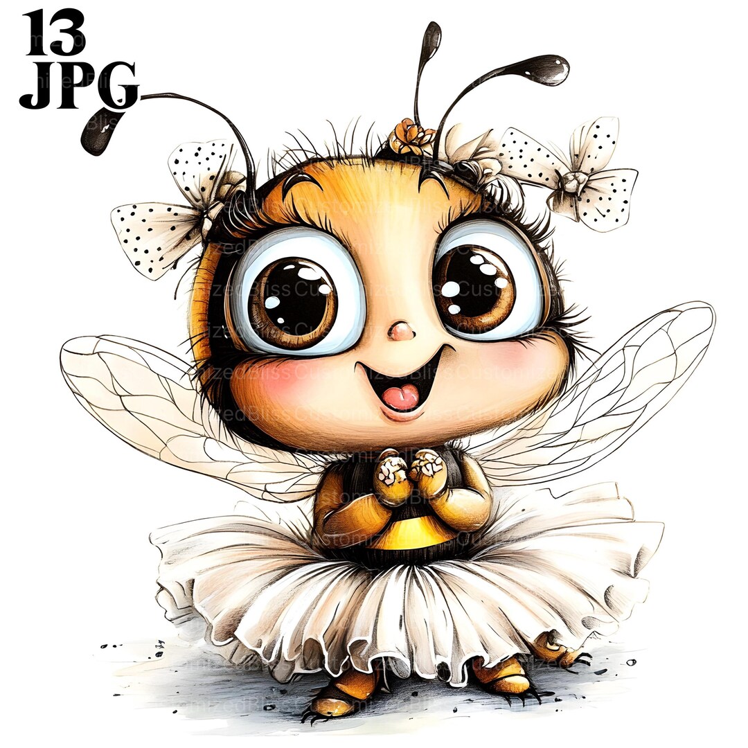 13 Bee Ballerina Clipart, Honey Bee Clipart, Ballet Clipart, Dancer ...