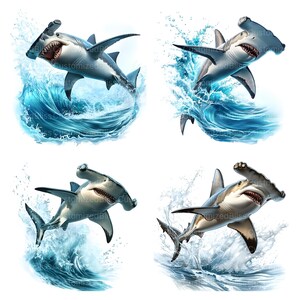 13 Hammerhead Shark Clipart Bundle, Shark Clipart, Sea Life Clipart ...