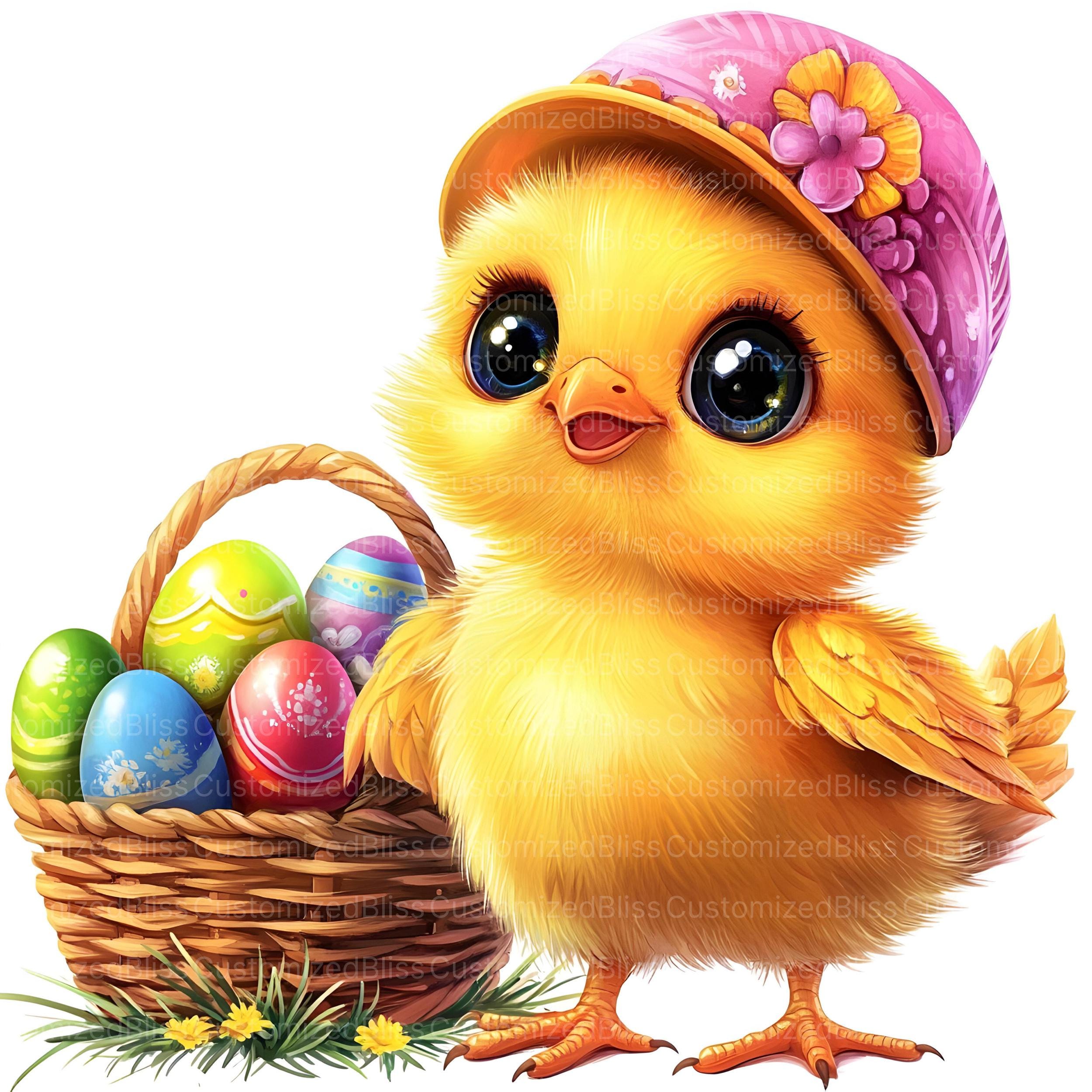 20 Easter Chick Clipart, Easter Clipart, Easter Eggs Clipart, High ...