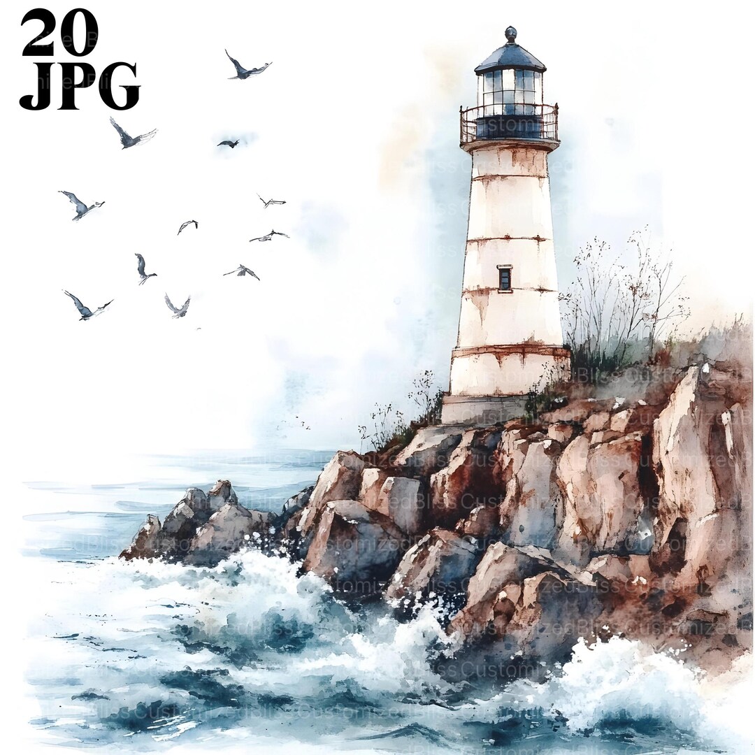 20 Lighthouse Clipart, Lighthouse Images, Ocean Clipart, Sea Clipart ...
