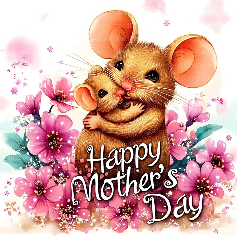 10 Cute Happy Mothers Day Clipart, Mouse Clipart, Mother Clipart, High ...