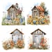 Rustic Outhouse With Flowers Clipart Bundle, 15 High Quality Watercolor ...