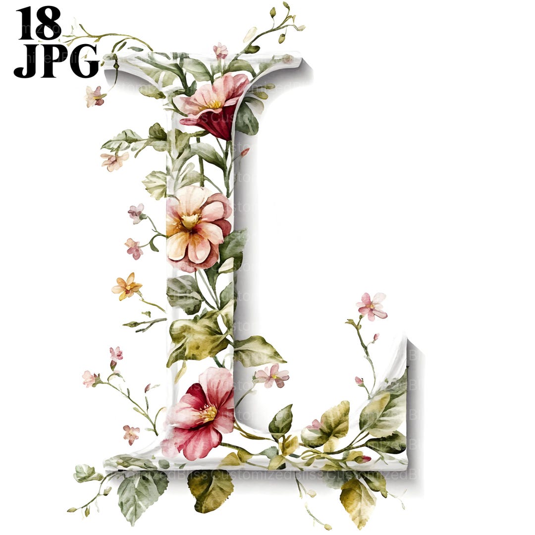 18 Letter L Clipart, Nursery Art, Alphabet Print, High Quality JPG ...
