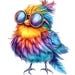 14 Colorful Bird Clipart, Cute Bird, Rainbow Clipart, Cartoon Bird ...