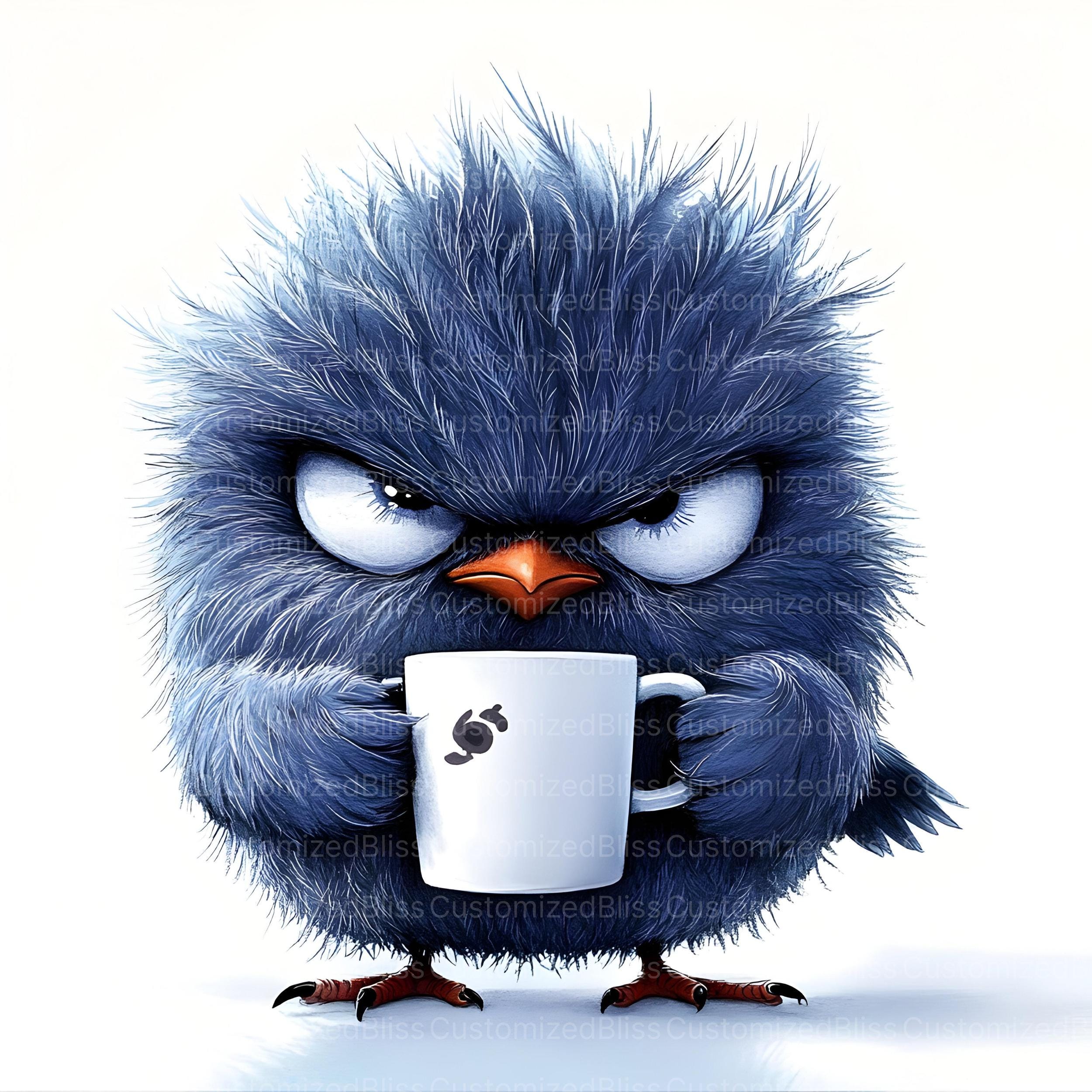 20 Grumpy Birds Clipart, Fluffy Cute Birds, High Quality Jpgs ...