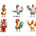 Quirky Chicken Clipart Bundle, Chicken PNG, Cute Chicken, Adorable ...