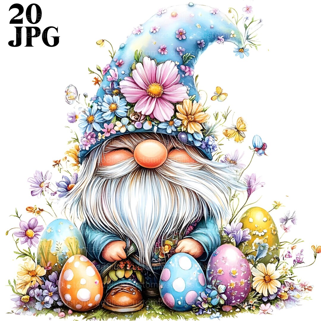 20 Easter Gnome Clipart, Easter Clipart, Easter Egg Clipart, Easter ...