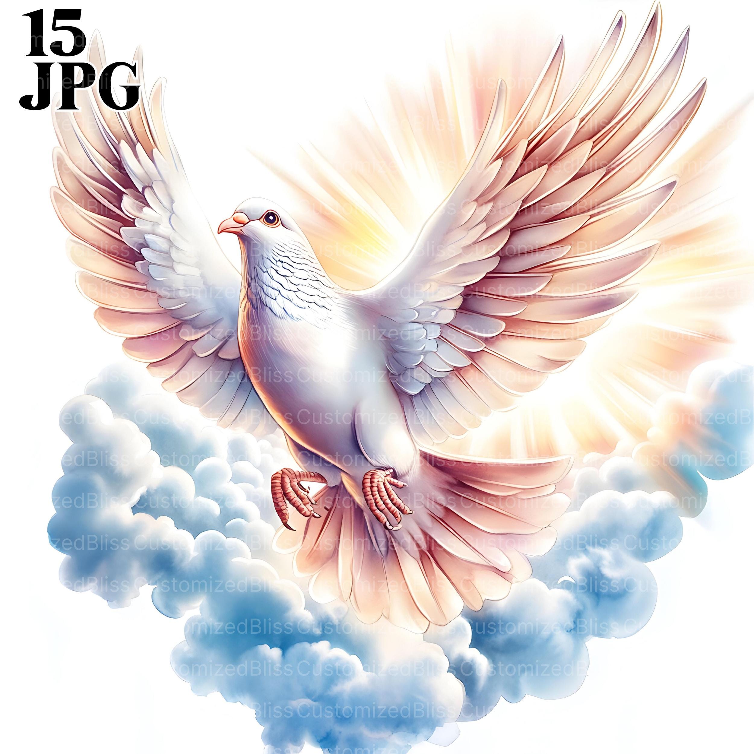 15 Dove Clipart, Peaceful Clipart, Peaceful Dove Clipart Bundle ...