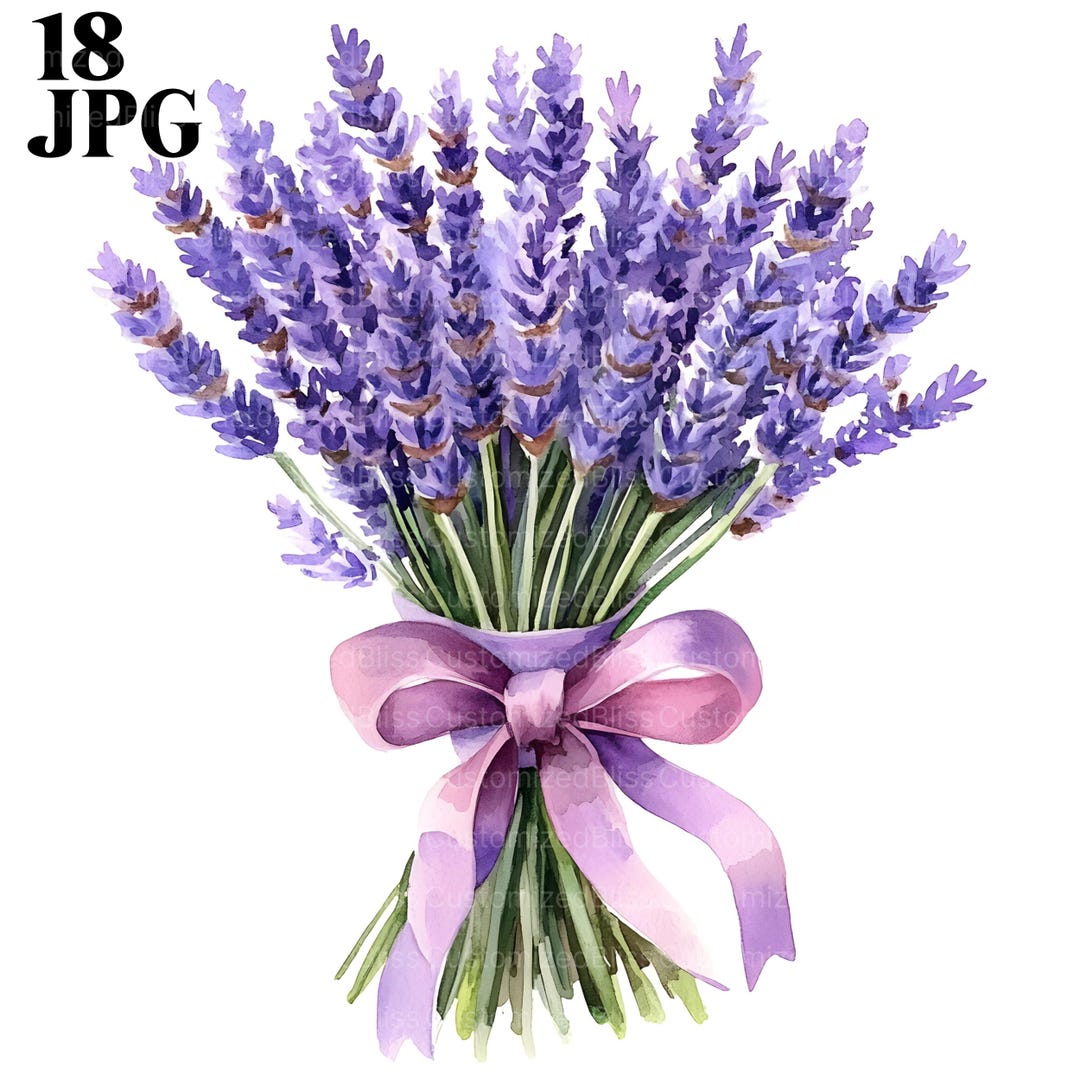 18 Lavender Bouquet Clipart, Lavender Flowers Clipart, High Quality ...