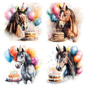 15 Horse Birthday Clipart, Birthday Horse Clipart, Horse Birthday Party ...
