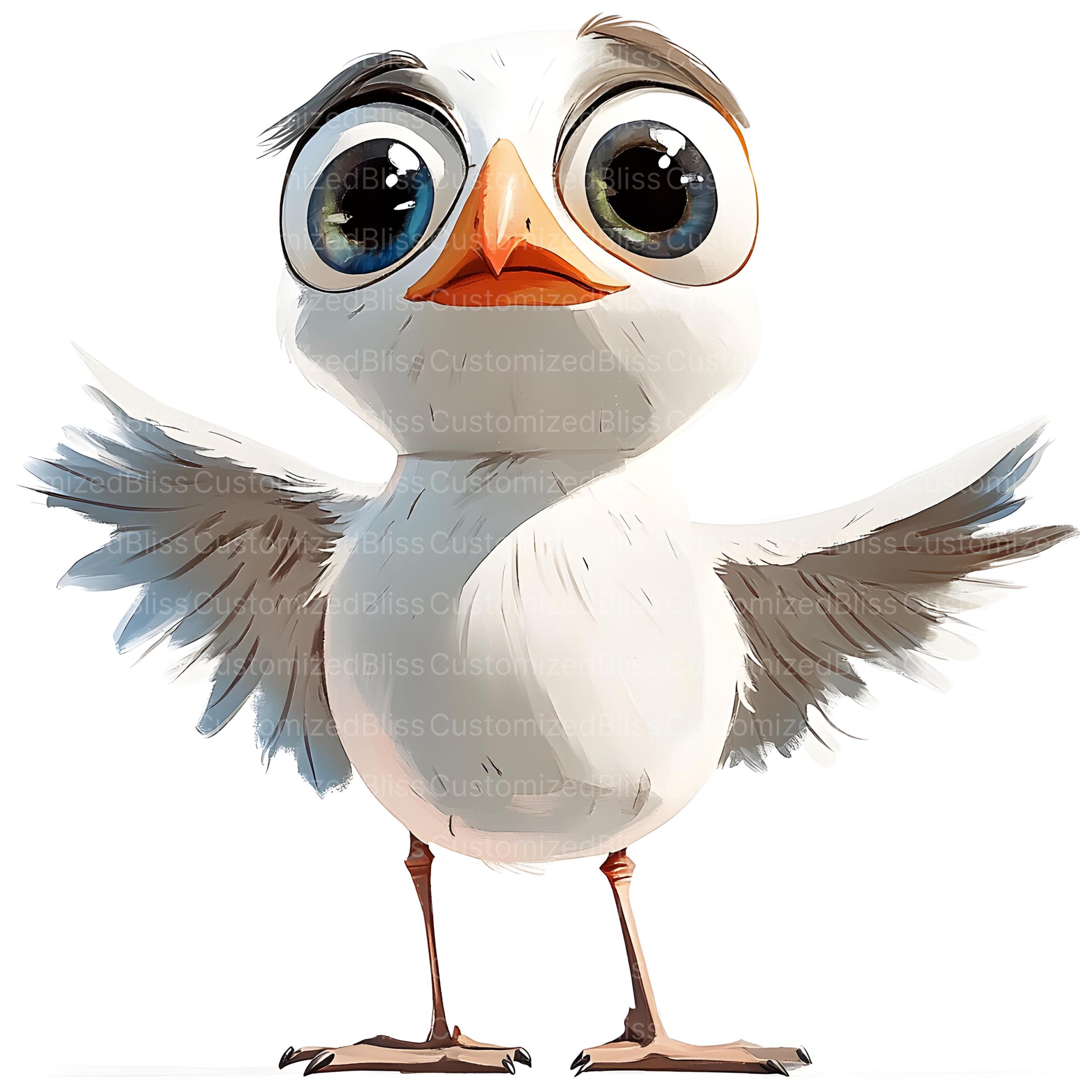 12 Quirky Gull, Seagull Clipart Bundle, Seagull Clip Art, Seagull ...