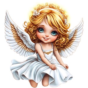 16 Cute Scandi Angel Clipart, Watercolor Angel, Nursery Clipart, High ...