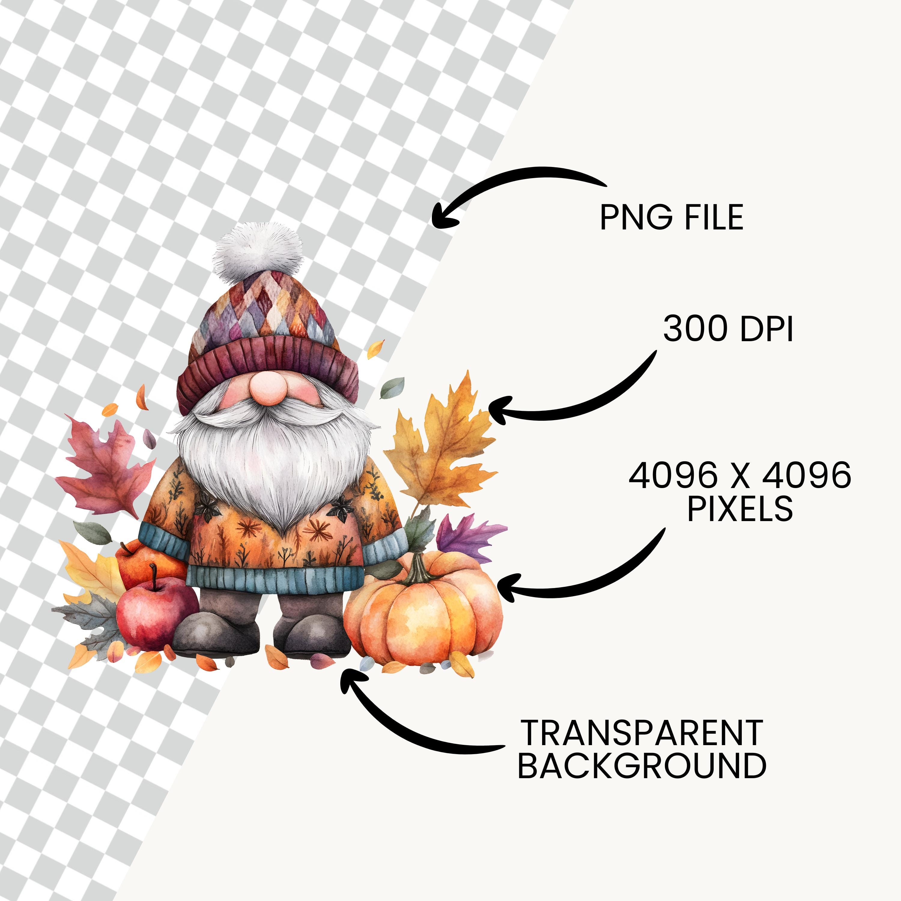 Fall Gnome Clipart Bundle, Autumn Gnome Clipart, Autumn Clipart, Cute ...