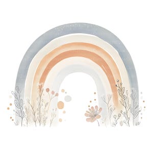 20 Pastel Boho Rainbows Clipart, Boho Clipart, High Quality Jpgs ...