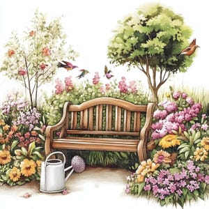 20 Summer Garden Clipart, Summer Clipart, Floral Clipart, High Quality ...