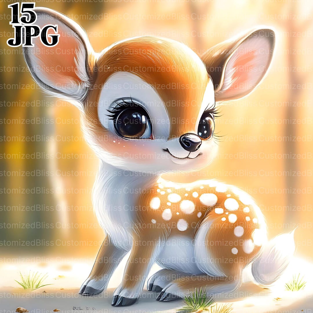 Cute Woodland Animals Clip Art Kit, 15 High Res Watercolor Jpgs for ...
