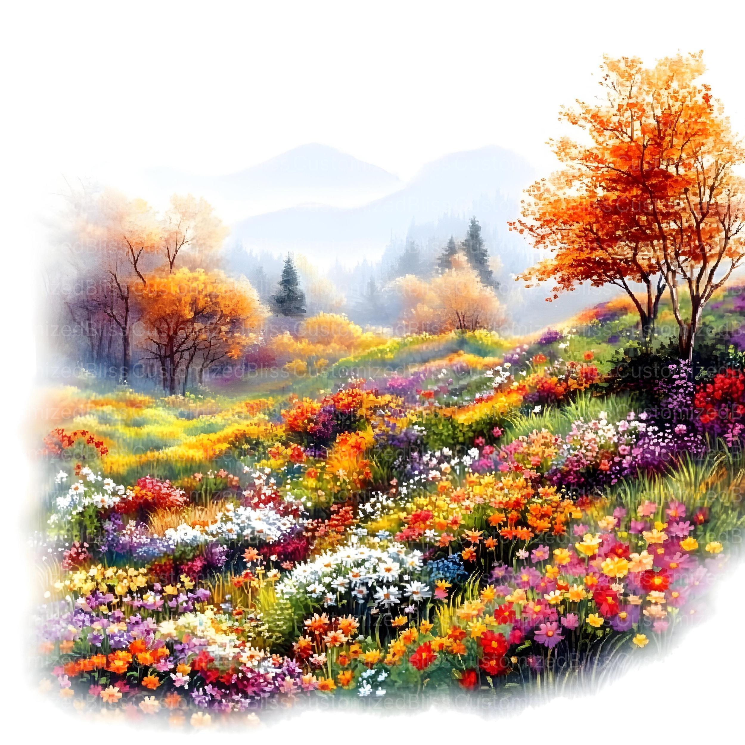 20 Spring Landscape Clipart, Spring Clipart, Nature Clipart, High ...