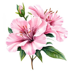 15 Azalea Flower Clipart, Pink Azaleas, Flower Printable, Flower ...