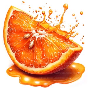 20 Orange Clipart, Juicy Orange Clipart Bundle, Juicy Fruit, Citrus ...