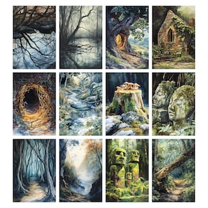 Deep Forest Pages, Forest Images, Watercolor, Nature Scenery ...