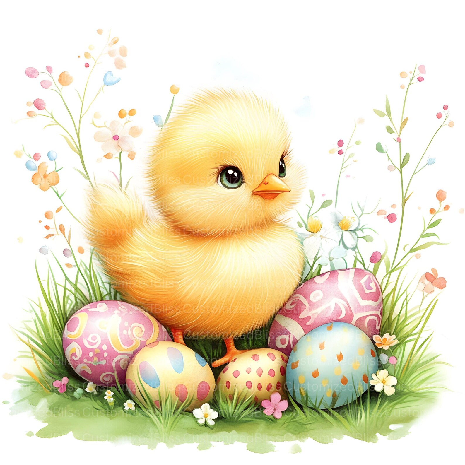 19 Easter Chicks Clipart, Easter Eggs Clipart, Easter Clipart, High ...