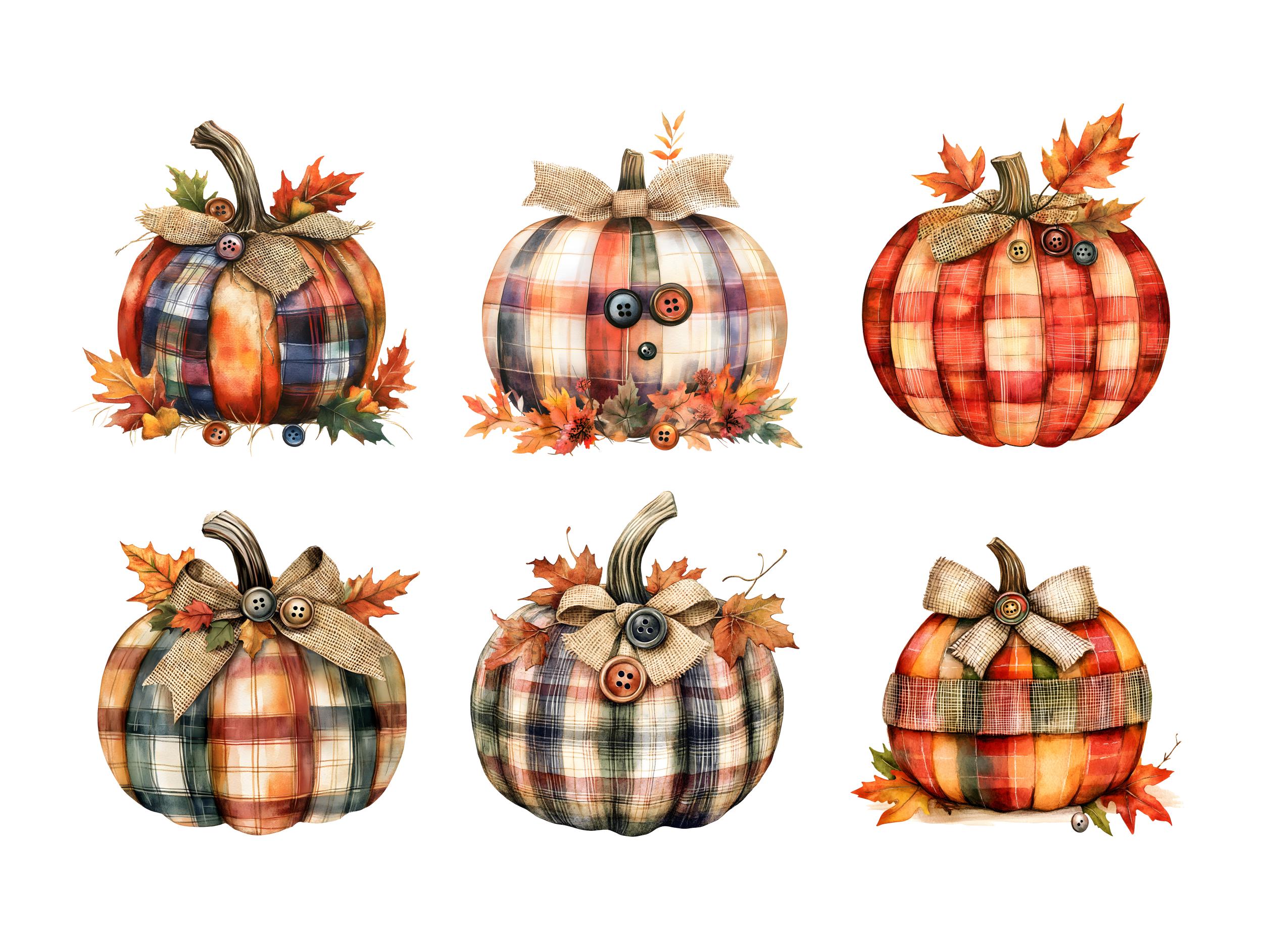 Plaid Pumpkin Clipart, 10 High Quality PNG, Pumpkins Clipart Png ...