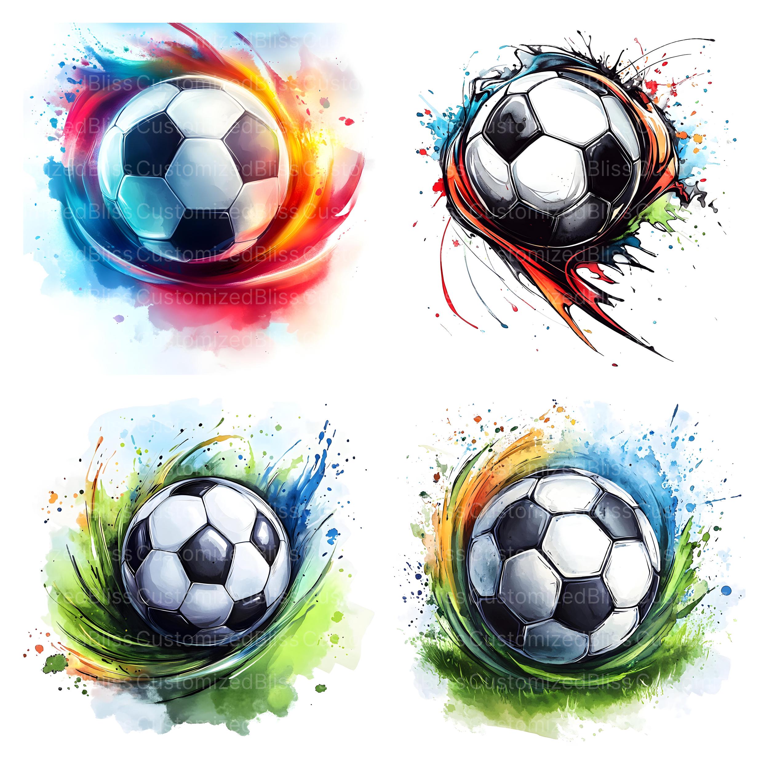 15 Soccer Ball Clipart, Soccer Clipart, Football Clipart Bundle, Sports ...