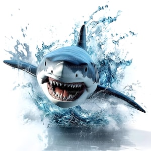 20 Shark Clipart, Shark Graphic, Shark Printables, Ocean Design, Ocean ...