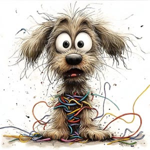 20 Frazzled Dog Clipart, Quirky Dog, Cute Dog, High Quality Jpgs ...