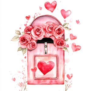20 Love Letter Postbox Clipart Bundle, Love Clipart, Valentine's Day ...