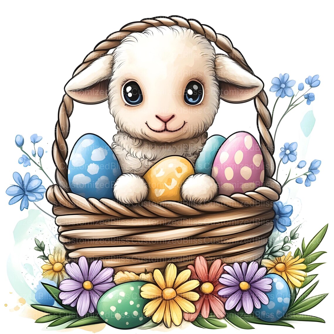 18 Easter Clipart, Easter Lamb, Sheep Clipart, Easter Eggs Clipart ...