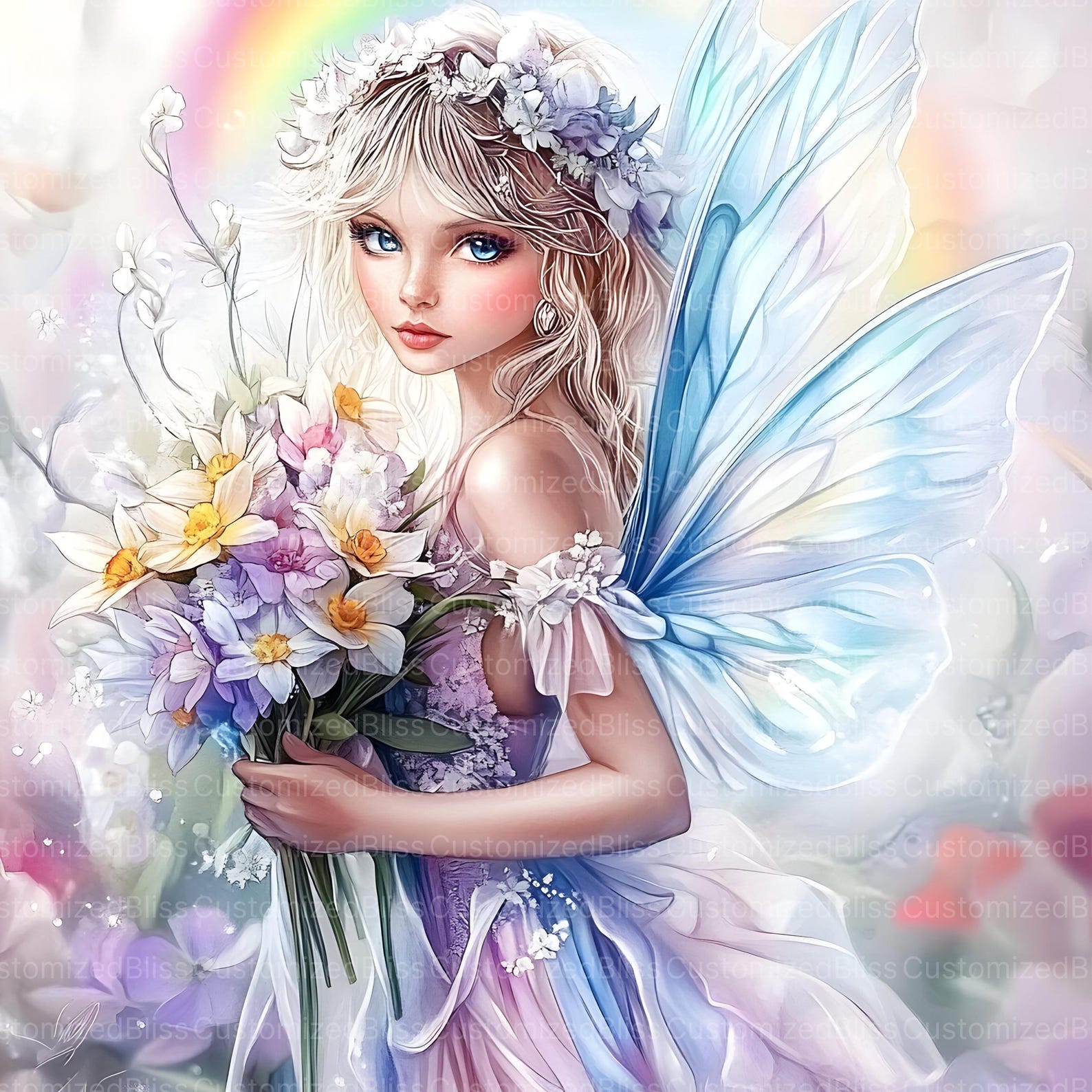 20 Spring Fairies Clip Art, Fairy Clipart, Flower Clipart, Floral ...