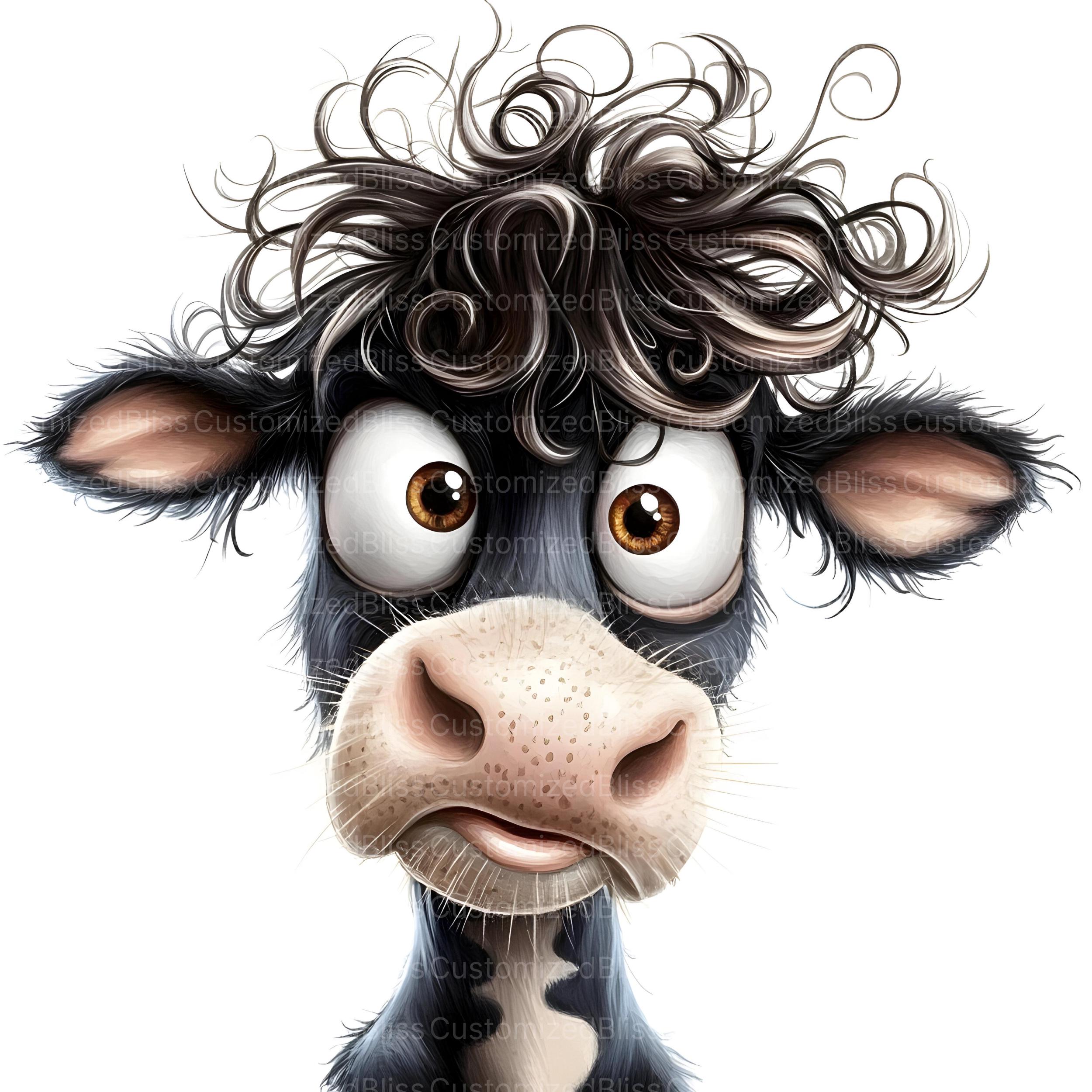 18 Quirky Cow Clipart, Funny Heifer, Cow Graphics, High Quality Jpgs ...