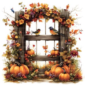 20 Autumn Garden Clipart, Fall Garden Graphics, High Quality JPG ...
