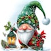 19 Christmas Gnomes Clipart, Watercolor Gnomes, Christmas Graphics ...