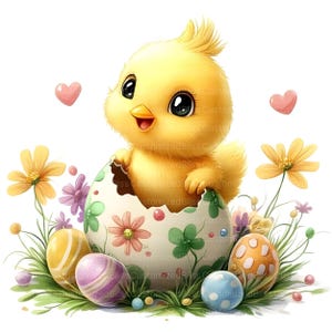 19 Spring Chick Clipart, Egg Clipart, Easter Clipart, Holiday Chick ...