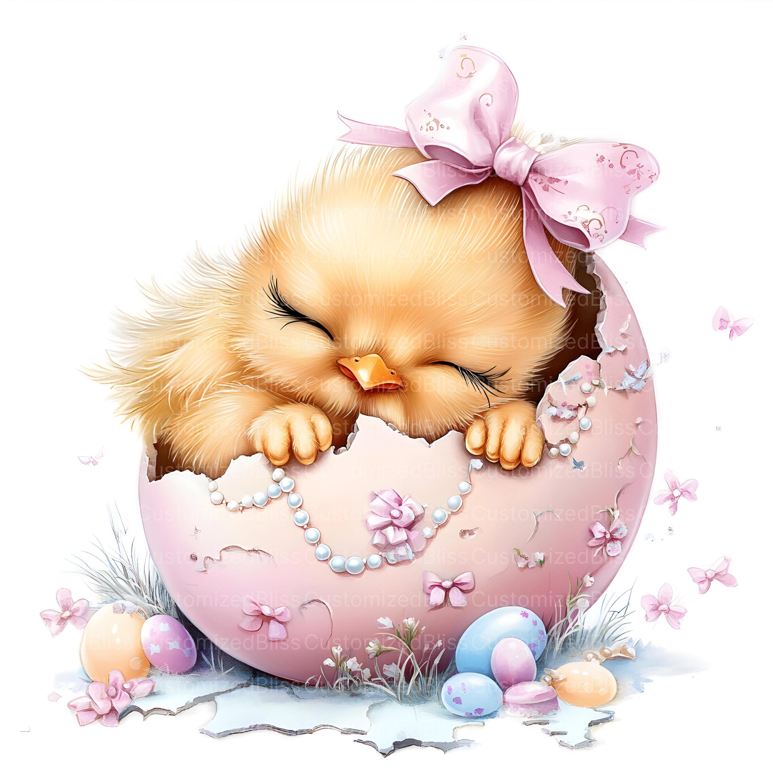 13 Baby Chick in Egg Clipart, Easter Chick, Easter Clipart, Easter Egg ...