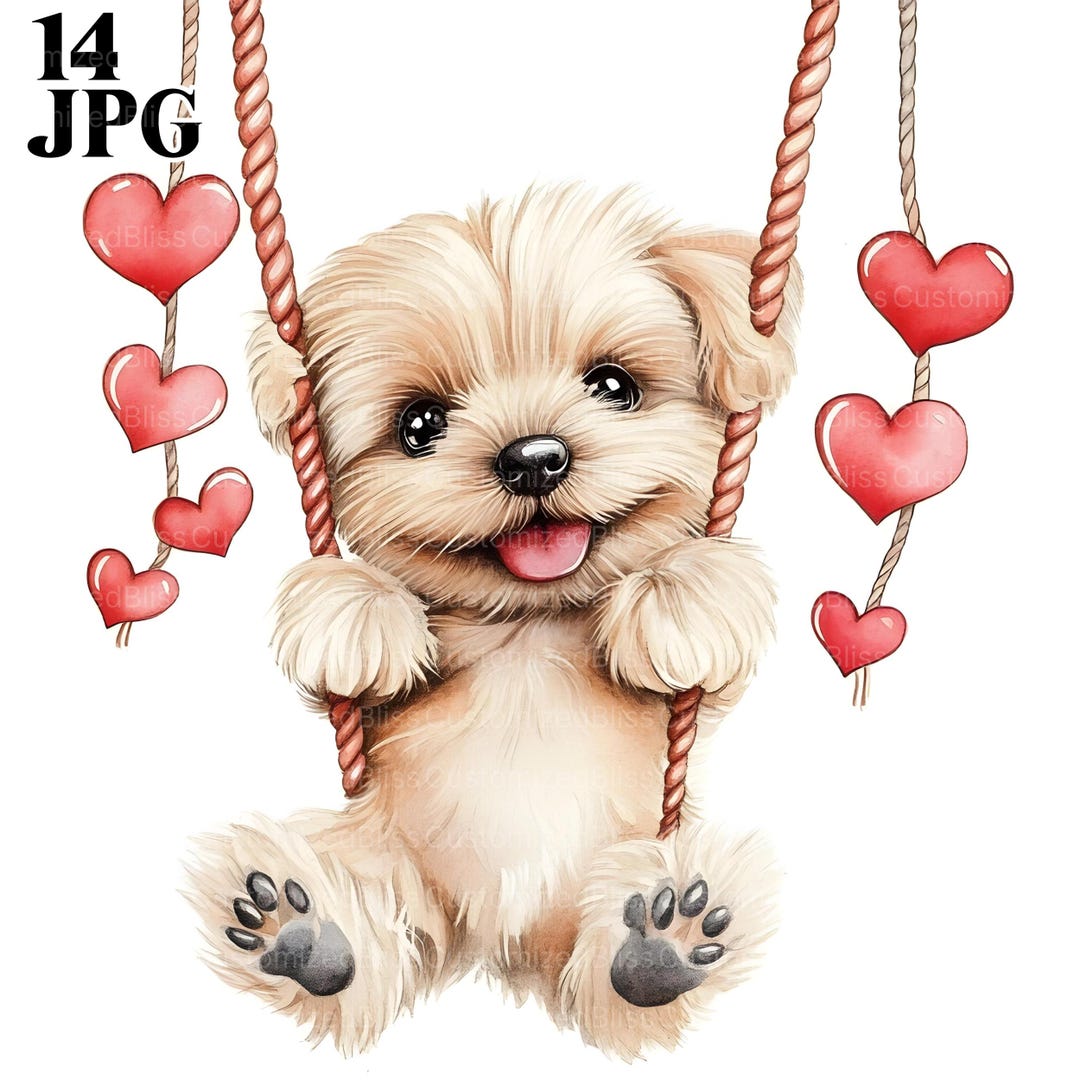 14 Valentine's Day Clipart, Dog With Heart Clipart, Valentine Clipart ...