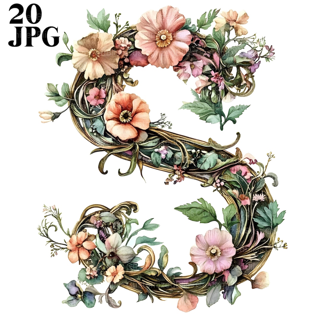 20 Letter S Clipart, Capital Letter S, Alphabet Clipart, Alphabet Print ...