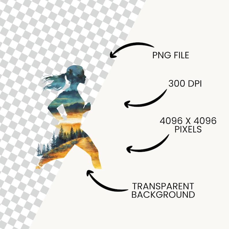 Running Woman Clipart, 16 High Quality Pngs, Female Runner Clipart ...